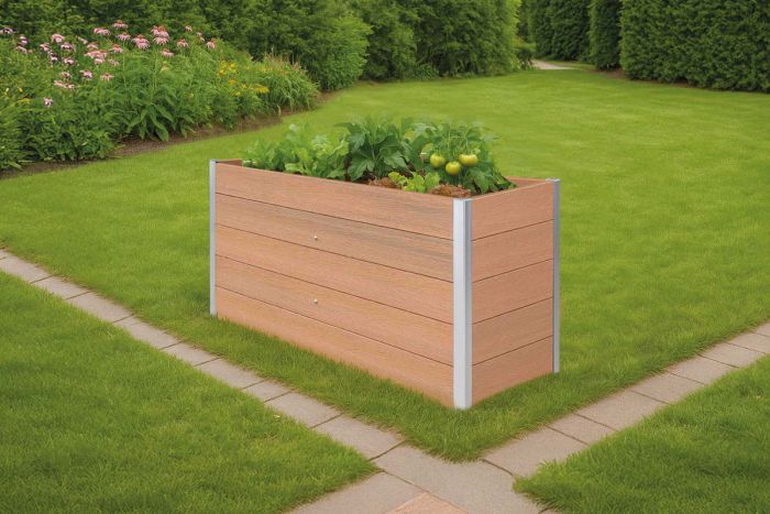 WPC Hochbeet Nina - Farbe: Holzoptik, Maße (L x B x H): 160 x 70 x 75 cm