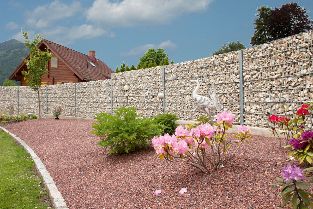 Gabionenwand Doppelstab Easy - Gittermatte: 6/5/6 mm, Höhe: 83 cm ...