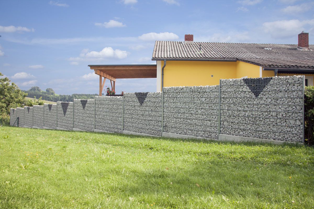 Gabionenwand Doppelstab Easy - Gittermatte: 6/5/6 mm, Höhe: 83 cm ...