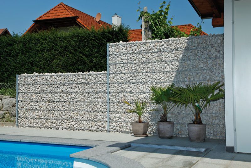 Gittermatten für Gabionenwand - Gittermatte: 8/6/8 mm, Höhe: 163 cm ...